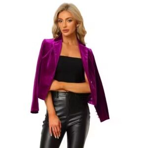 Jackets & Coats | Gorgeous Magenta Velvet Jacket | Poshmark